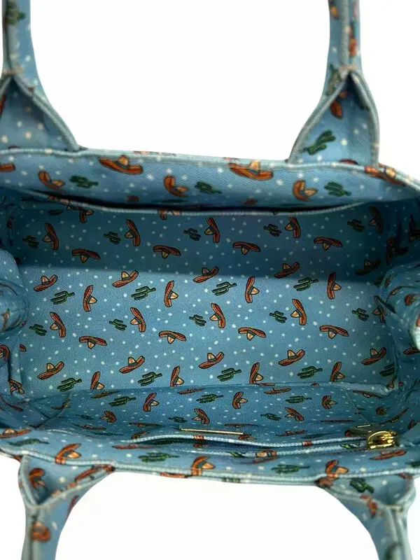 Prada Canapa Logo Sombrero Tote Satchel