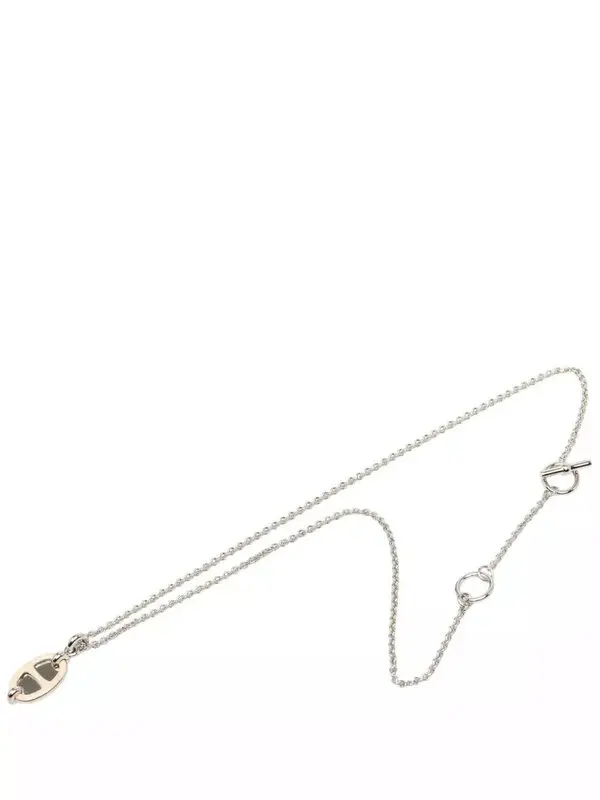 Hermès 2010-2026 Palladium Plated Mini Maillon Pendant Necklace Costume Necklace - Silver