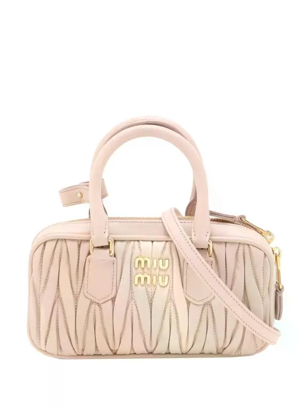 Miu Miu 2020-2026 Matelasse Nappa Arcadie Satchel - Pink