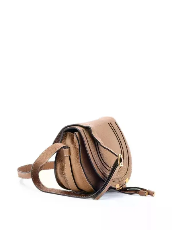 Chloé Marcie Leather Small Crossbody Bag - Brown