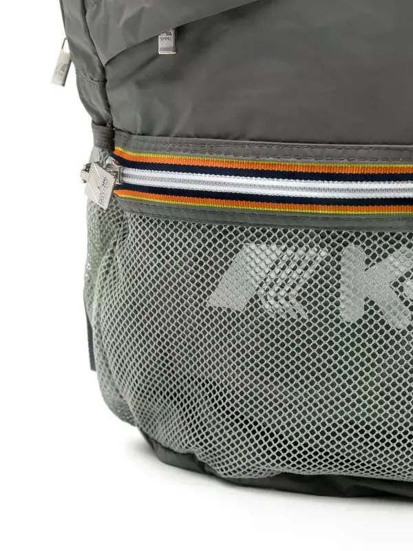 K-WAY Mesh-panel Logo-print Backpack