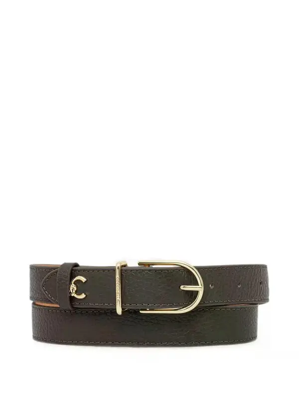 COCCINELLE Logo-plaque Pebbled-leather Belt