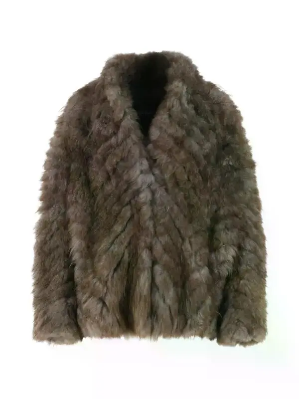 Simonette Ravizza Goat-fur Lapel Jacket