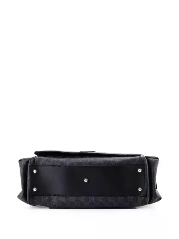 Gucci Web Strap Diaper Bag Gg Coated Canvas Small Crossbody Bag