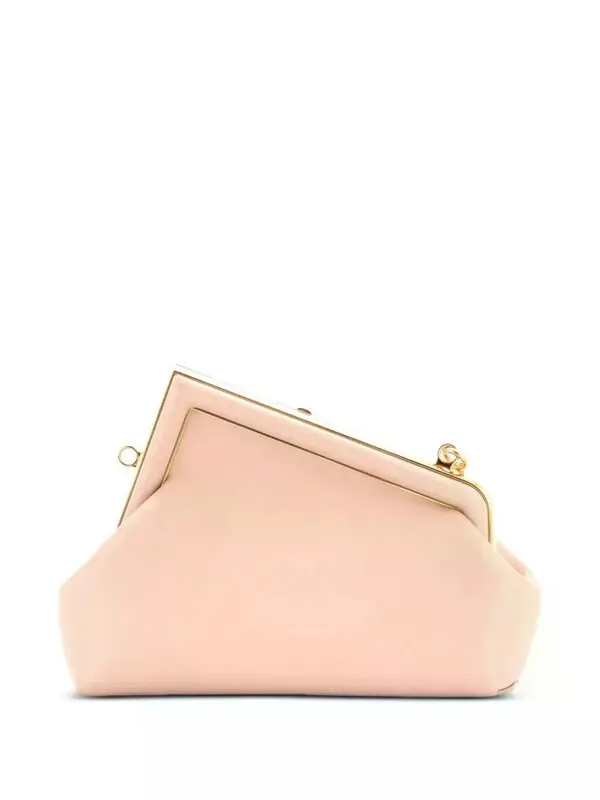 Fendi First Bag Leather Small Clutch Bag - Neutrals