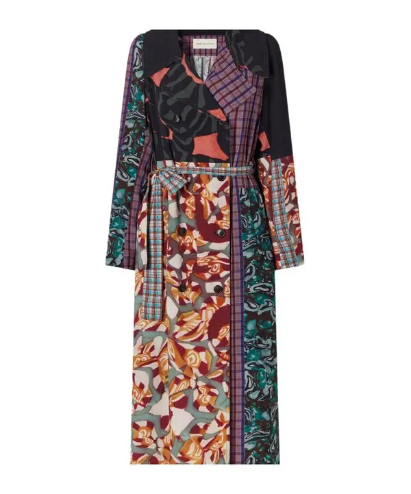 Dries Van Noten Patchwork Printed Trench Coat - No