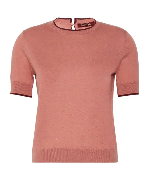 Max Mara Wool And Silk Yarn Sweater - Fard