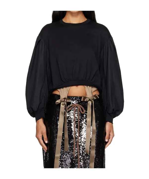 Simone Rocha Puff Sleeve Balloon Long-sleeved T-shirt