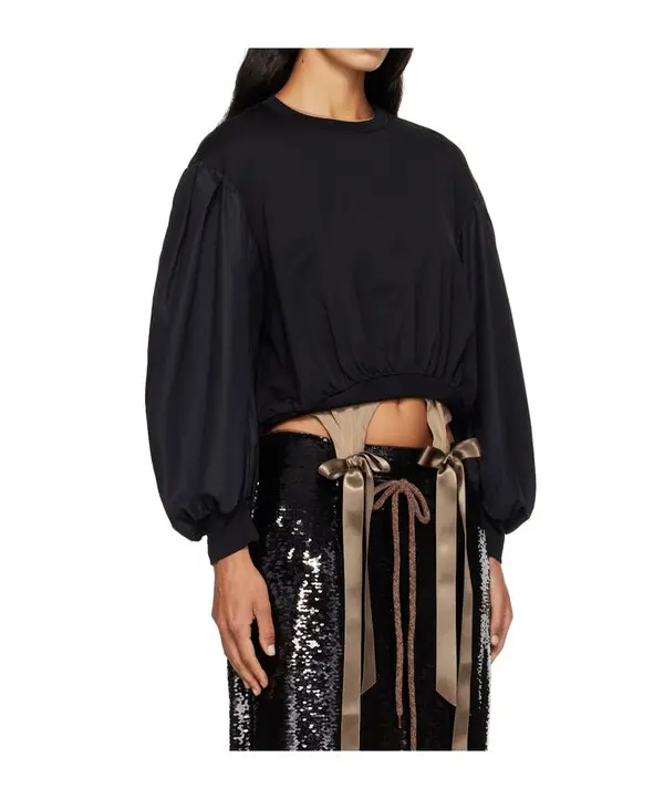 Simone Rocha Puff Sleeve Balloon Long-sleeved T-shirt