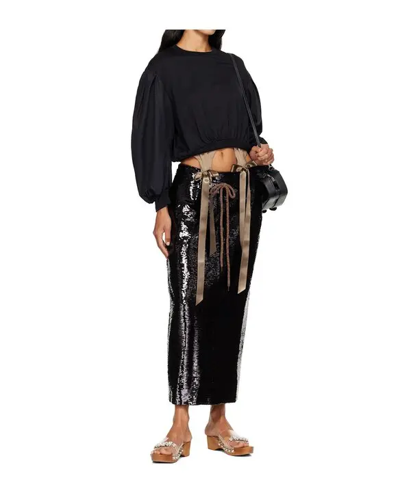 Simone Rocha Puff Sleeve Balloon Long-sleeved T-shirt