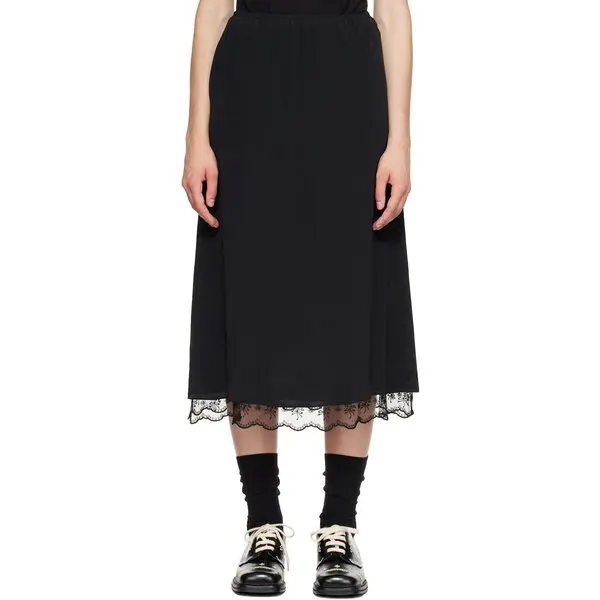 Simone Rocha Lace-trimmed Midi Skirt