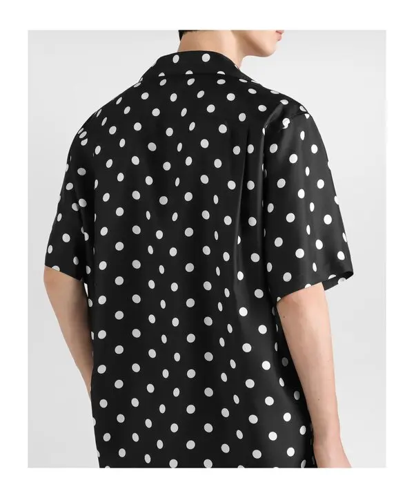 Dolce & Gabbana Polka Dot-print Silk Twill Shirt