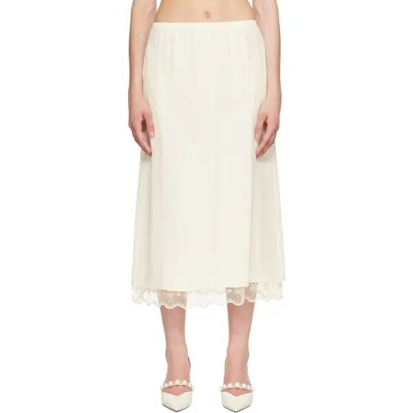 Simone Rocha Lace-trimmed Midi Skirt