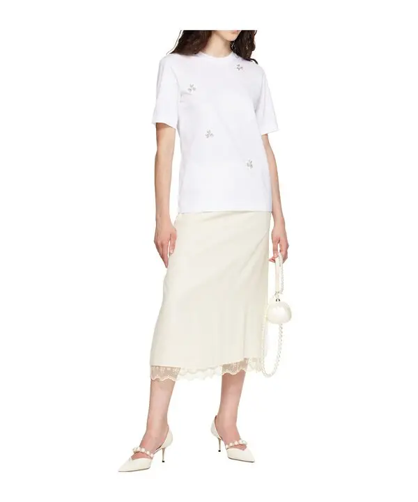Simone Rocha Lace-trimmed Midi Skirt