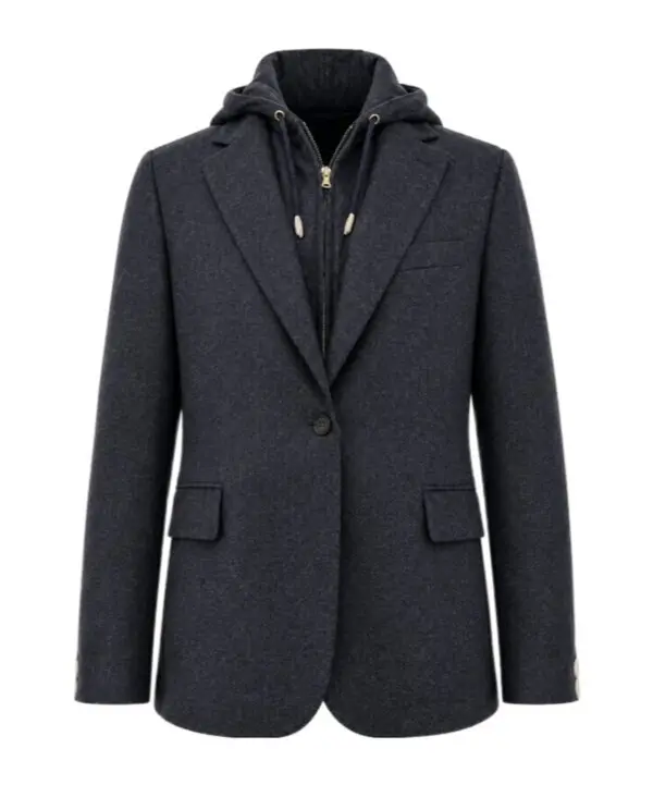 Eleventy Hooded Single-breasted Blazer - No
