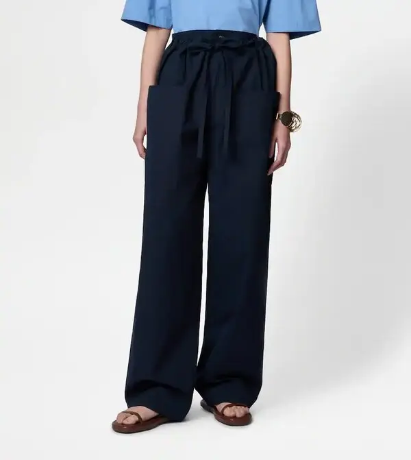 TOD'S Drawstring Poplin Trousers