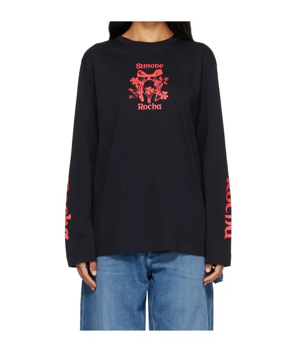 Simone Rocha Printed Long-sleeved T-shirt