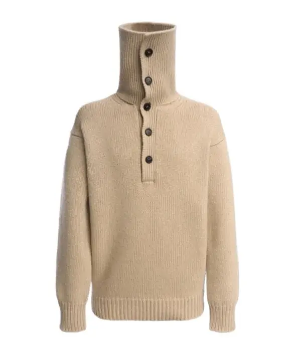 Malo Button-fastening Ribbed-collar Knit