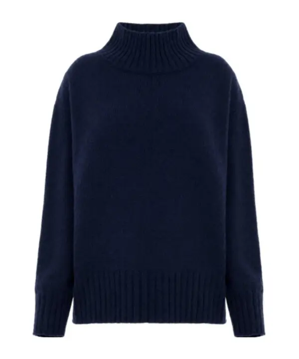 Malo Long-sleeve High-neck Top - Black