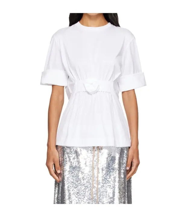 Simone Rocha Flower-detail Gathered T-shirt