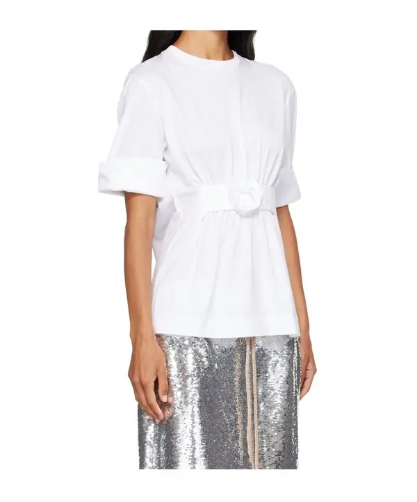 Simone Rocha Flower-detail Gathered T-shirt