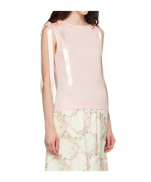 Simone Rocha Bow Ribbon Tank Top