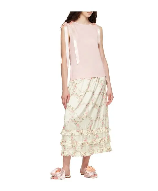Simone Rocha Bow Ribbon Tank Top