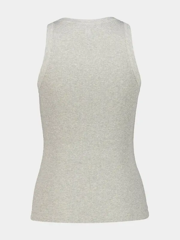 AMI Paris De Coeur Ribbed Tank Top