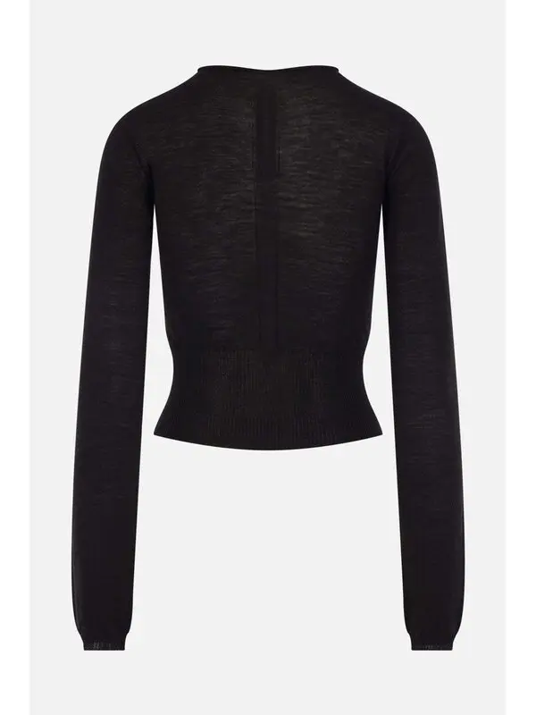 Rick Owens Cut Out Detailed Long Sleeve Top