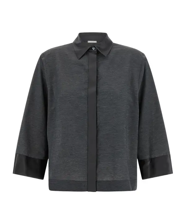 Peserico Contrast-trim Boxy Shirt