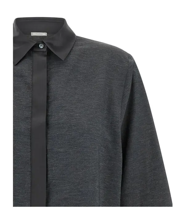 Peserico Contrast-trim Boxy Shirt
