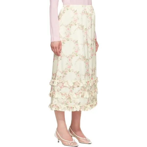 Simone Rocha Ruffled Hem Midi Skirt