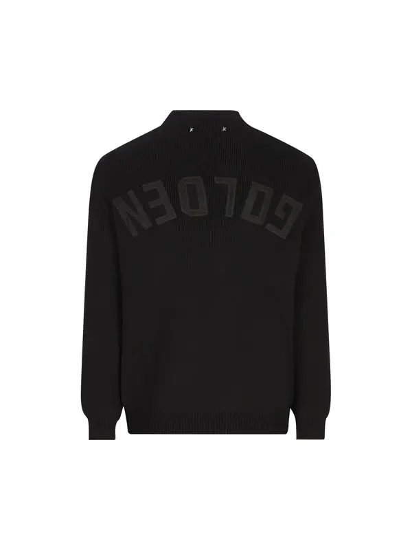 GOLDEN GOOSE Logo-embroidered Ribbed Crewneck Sweater