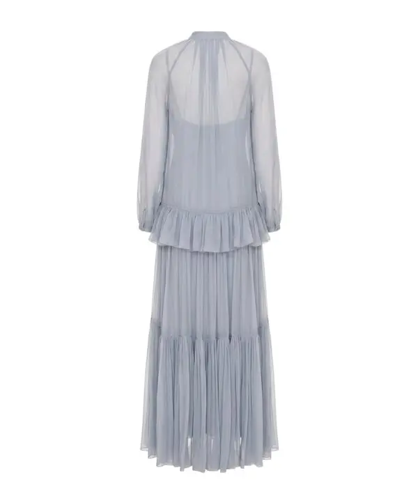 Chloé Tiered Maxi Dress With Ruffled Details