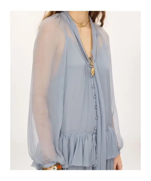 Chloé Tiered Maxi Dress With Ruffled Details