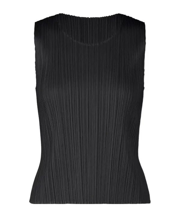 Issey Miyake Pleated Spread-collar T-shirt - Black