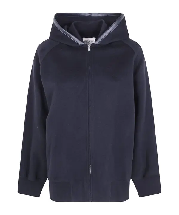 SEMICOUTURE Double Wool Hooded Bomber Jacket