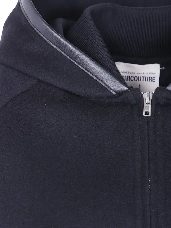 SEMICOUTURE Double Wool Hooded Bomber Jacket