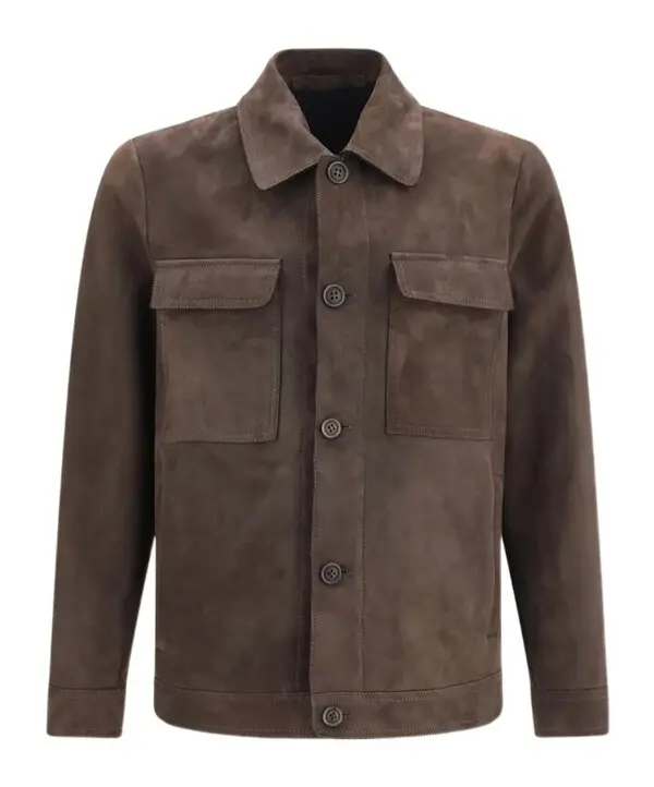 SALVATORE SANTORO Button-up Suede Jacket