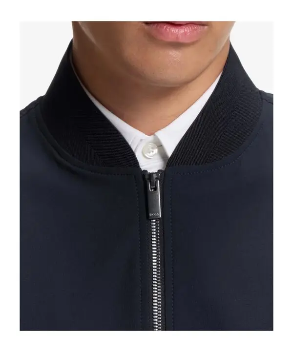 Hugo Boss Slim-fit Jacket In Micro-patterned Stretch Fabric
