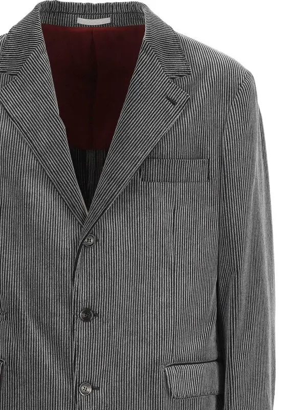 Brunello Cucinelli Classic Pin Stripe Suit Jacket