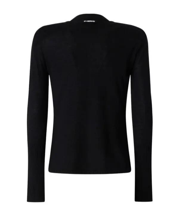 Pinko Wool Ribbed-cuff Sweater