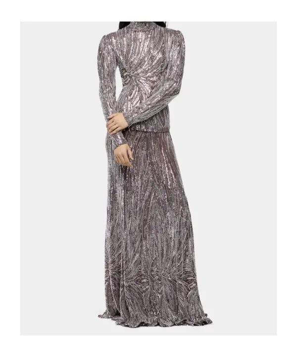 Rabanne Sequin-embellished Embroidered Maxi Skirt - Silver/brown