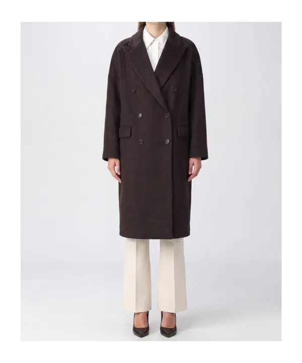 Brunello Cucinelli Double-breasted Cashmere Coat - Black