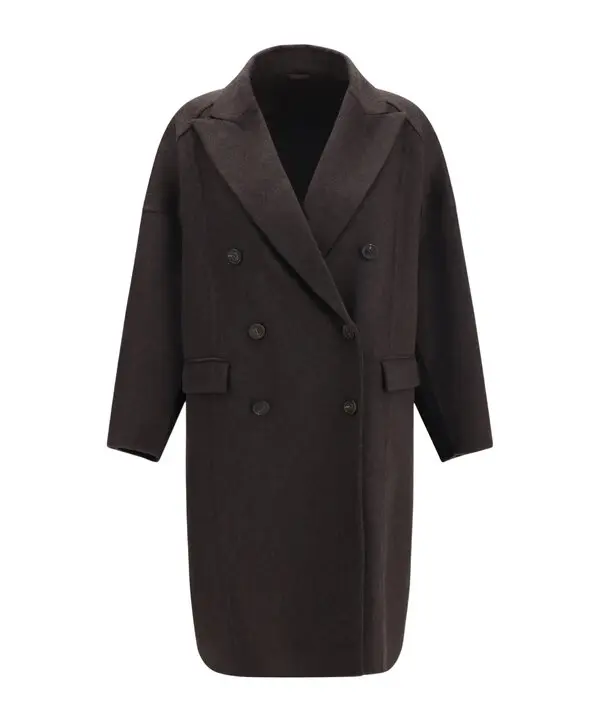 Brunello Cucinelli Double-breasted Cashmere Coat - No