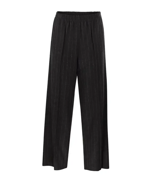 Brunello Cucinelli Sequin Embellished Pinstripe Trousers