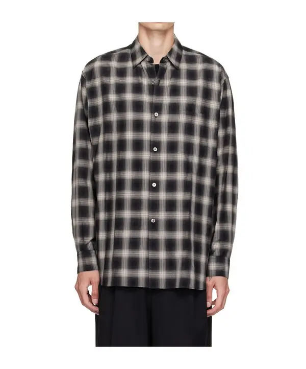 SSSTEIN Long-sleeved Plaid Shirt