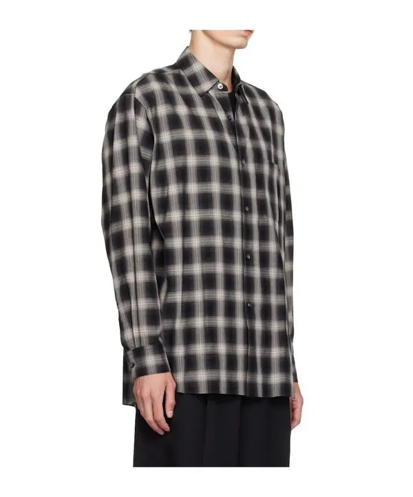 SSSTEIN Long-sleeved Plaid Shirt