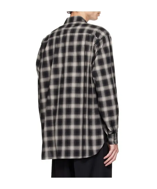 SSSTEIN Long-sleeved Plaid Shirt