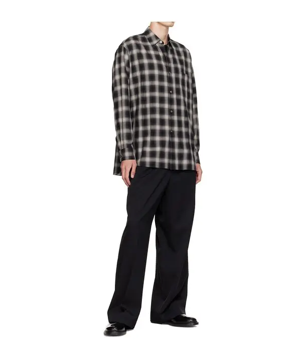 SSSTEIN Long-sleeved Plaid Shirt